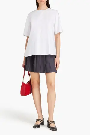 Thom Browne Oxford Paneled Cotton-poplin Top
