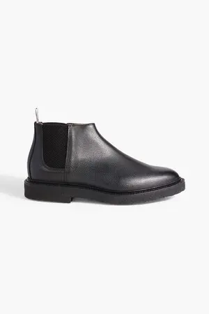 Thom Browne Pebbled-leather Chelsea Boots - Black