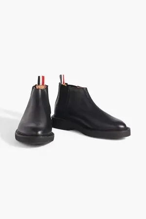 Thom Browne Pebbled-leather Chelsea Boots - Black