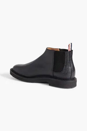 Thom Browne Pebbled-leather Chelsea Boots - Black