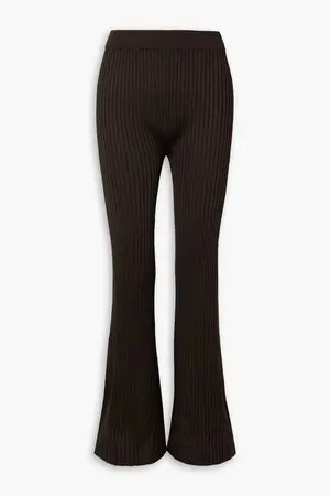 JIL SANDER Ribbed-knit Flared Pants