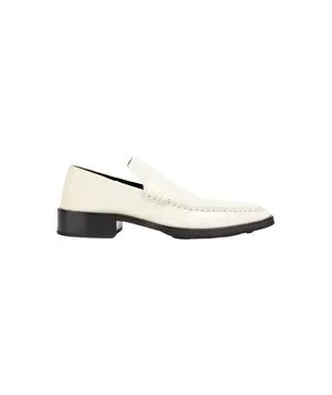 JIL SANDER Glossed-leather Loafers - Off-white