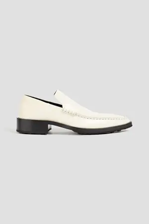 JIL SANDER Glossed-leather Loafers - Off-white