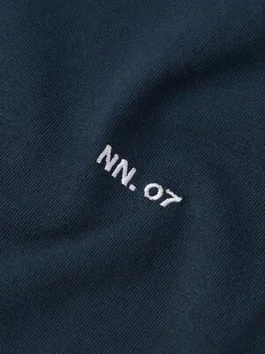 Nn07 Adam 3209 Logo-embroidered Pima Cotton-jersey T-shirt - Blue