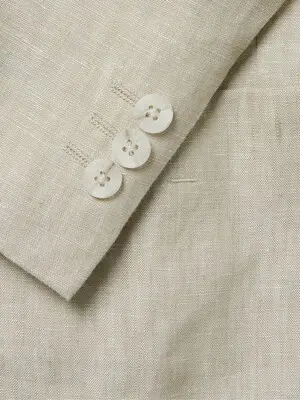 Frescobol Carioca Paulo Unstructured Linen Suit Jacket
