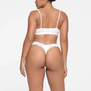 SKIMS Cotton Lace Scoop Bralette