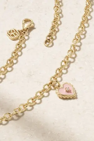 SYDNEY EVAN 14-karat Enamel And Diamond Bracelet