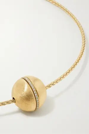 Lauren Rubinski 14-karat Diamond Sphere Necklace