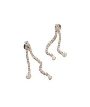 ANITA KO Diamond Dangle Earrings - Silver