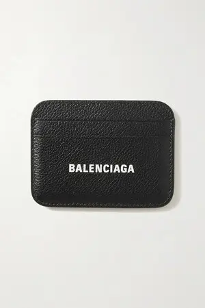 Balenciaga Cash Printed Textured-leather Cardholder - Black