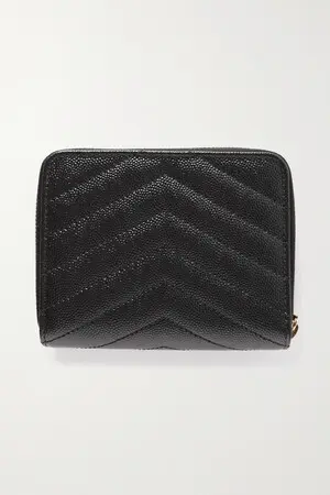 Saint Laurent Monogramme Quilted Textured-leather Wallet