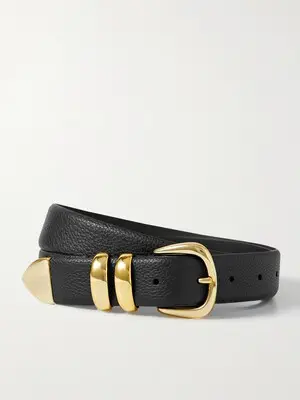 Anderson's Textured-leather Belt - Black