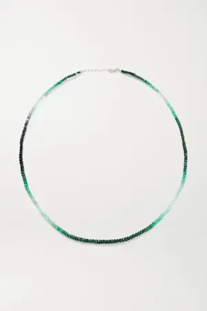 Jia Jia Gold Emerald Chain Necklace - Green