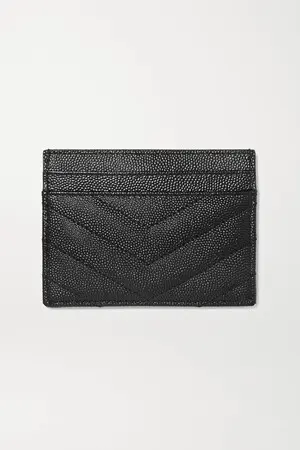 Saint Laurent Monogramme Quilted Textured-leather Cardholder