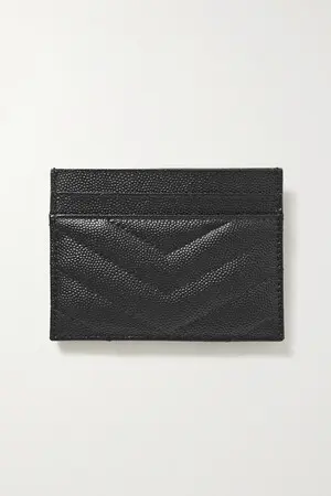 Saint Laurent Monogramme Quilted Textured-leather Cardholder