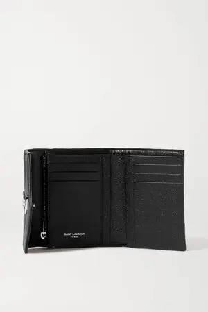 Saint Laurent Monogramme Quilted Textured-leather Wallet - Black