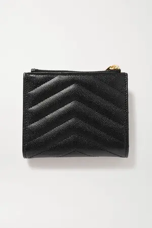 Saint Laurent Monogramme Quilted Textured-leather Wallet