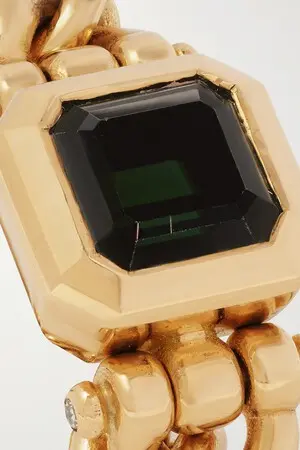 MAOR Curb Chain 18-karat Tourmaline Ring