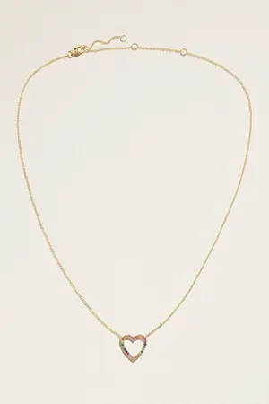 ROXANNE FIRST 14-karat Gold Sapphire Heart Necklace