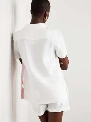 BETTTER Aaron Striped Linen Shirt And Shorts Set