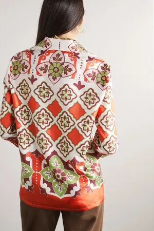 La DoubleJ Printed Silk-twill Shirt