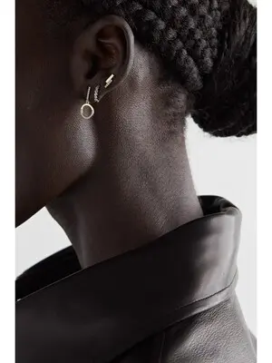 Mateo 14-karat Diamond Bar Earrings