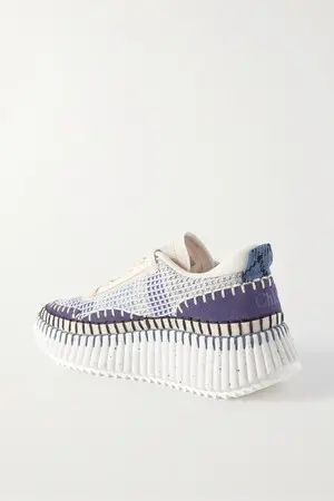 Chloé Nama Embroidered Sneakers - Blue