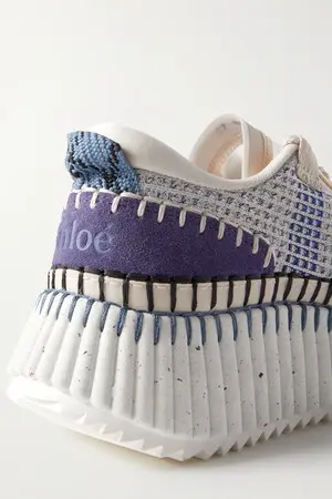 Chloé Nama Embroidered Sneakers - Blue