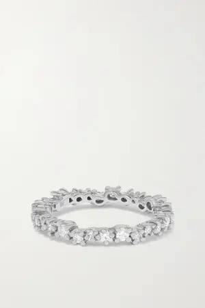 SUZANNE KALAN Eternity 18-karat White Diamond Ring