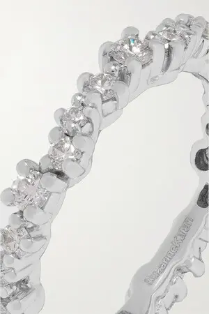 SUZANNE KALAN Eternity 18-karat White Diamond Ring