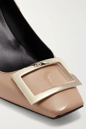 ROGER VIVIER Belle Vivier Trompette 70 Patent-leather Pumps - Neutrals