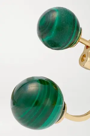 Mateo 14-karat Malachite Earrings