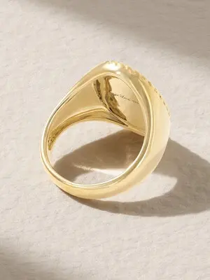 Yvonne Léon 9-karat Onyx And Diamond Signet Ring