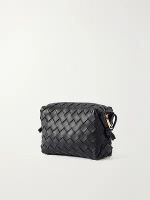 Bottega Veneta Loop Mini Intrecciato Shoulder Bag - Black