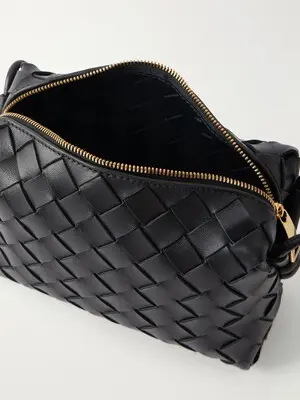 Bottega Veneta Loop Mini Intrecciato Shoulder Bag - Black