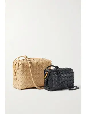 Bottega Veneta Loop Mini Intrecciato Shoulder Bag - Black