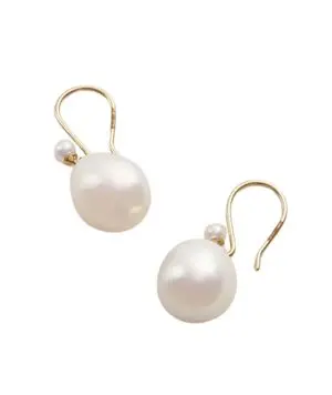 Mizuki 14-karat Pearl Drop Earrings - Gold