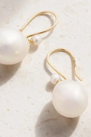 Mizuki 14-karat Pearl Drop Earrings