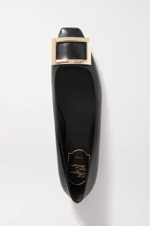 ROGER VIVIER Trompette Bellerine Ballet Flats - Black