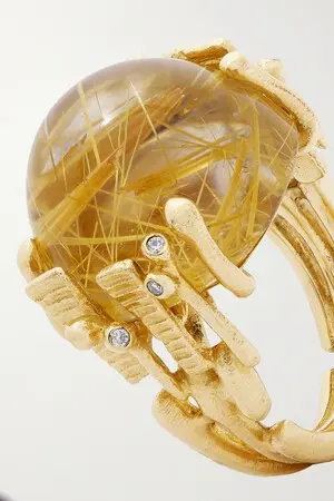 OLE LYNGGAARD COPENHAGEN Boho Quartz And Diamond 18-karat Ring