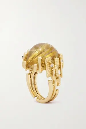 OLE LYNGGAARD COPENHAGEN Boho Quartz And Diamond 18-karat Ring