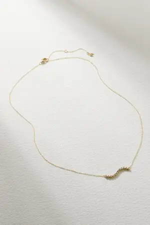 Mateo Wave 14-karat Diamond Necklace