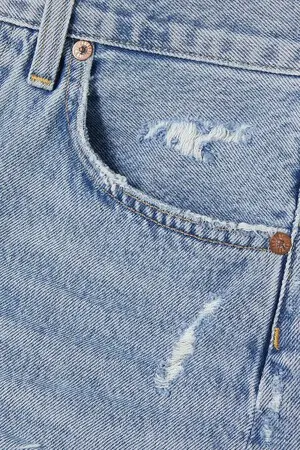 AGOLDE Parker Long Denim Shorts - Blue