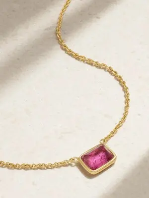 PIPPA SMALL 18-karat Tourmaline Necklace - Gold