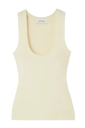 Matteau Matteau + Net Sustain Ribbed-knit Tank Ecru