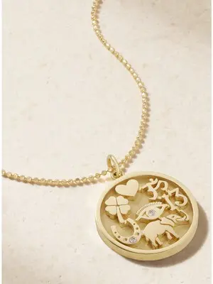 JENNIFER MEYER Good Luck 18-karat Diamond Necklace - Gold