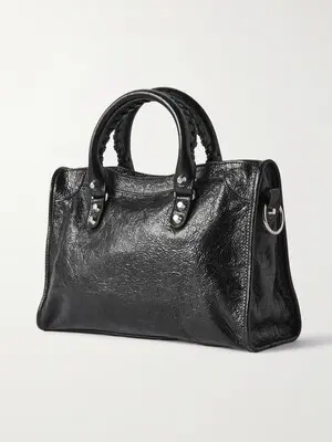 Balenciaga Le City Medium Textured-leather Tote - Black