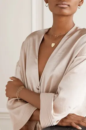 JENNIFER MEYER Hammered 18-karat Heart Necklace - Gold