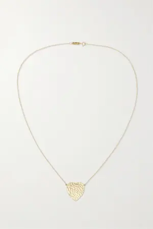 JENNIFER MEYER Hammered 18-karat Heart Necklace - Gold