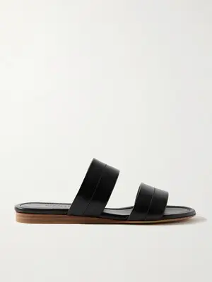 Gabriela Hearst Lora Leather Slides - Black